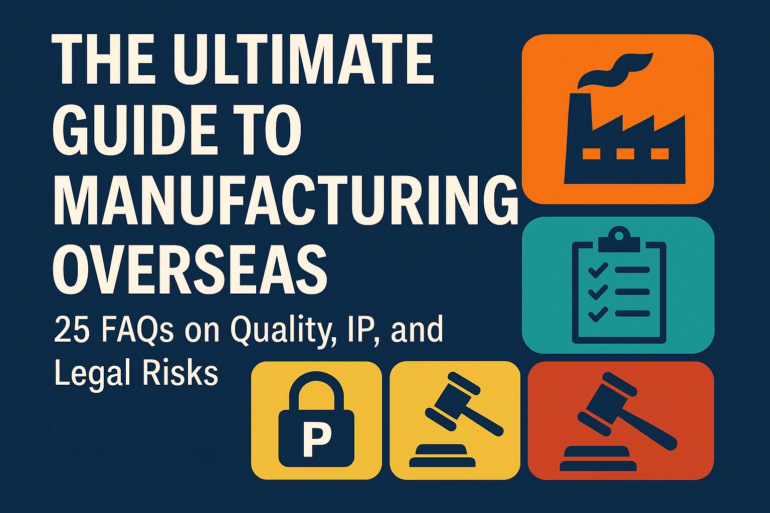 25 FAQs on Manufacturing Overseas: Product Quality, IP, and Legal Risks - Harris Sliwoski LLP