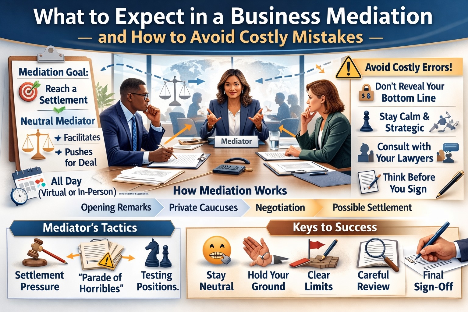 What to Expect in a Mediation and How to Avoid Costly Mistakes - Harris ...