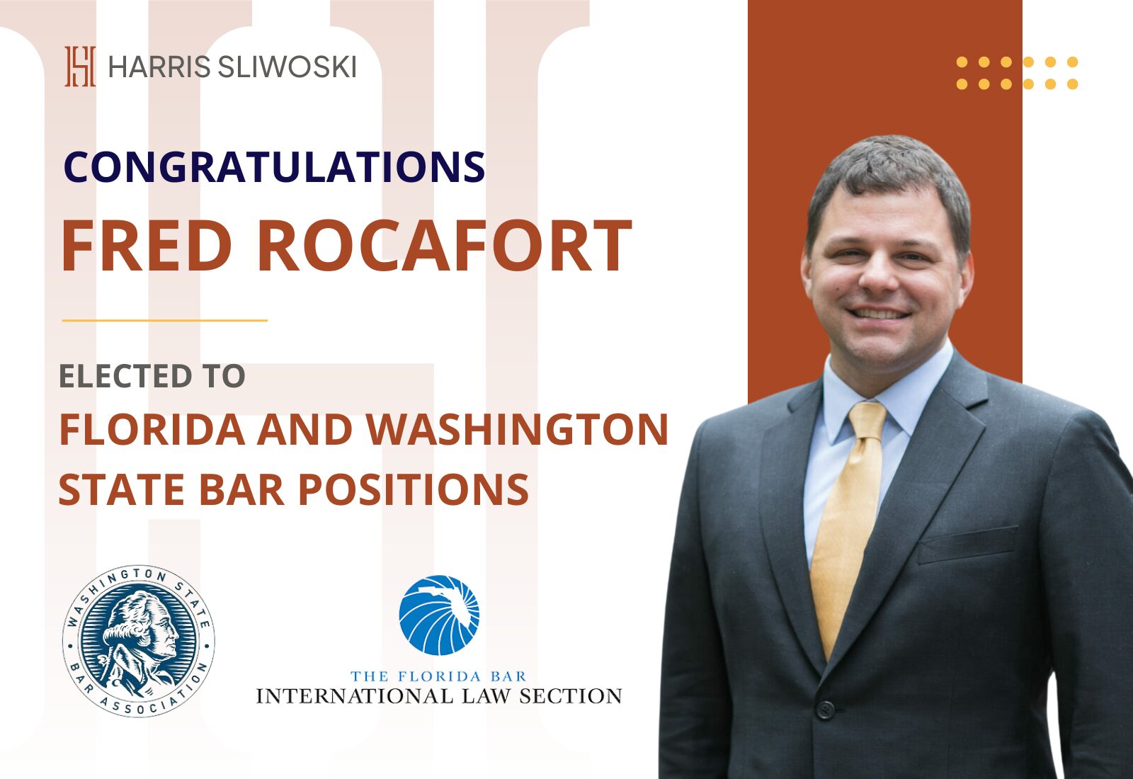 Harris Sliwoski Celebrates Fred Rocafort's Appointments