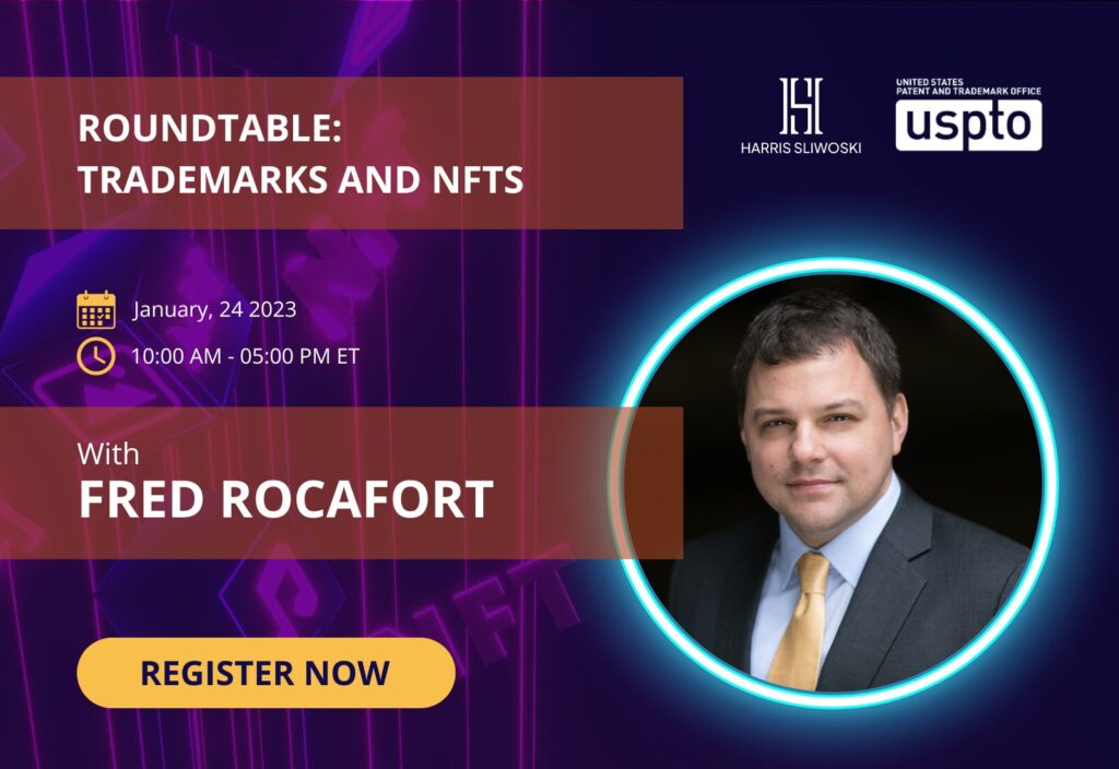 Upcoming Event - Trademarks and NFTs Roundtable - Harris Sliwoski LLP